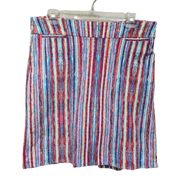 Briggs New York | Skirts | Briggs Multicolor Striped Skort Bright Red ...
